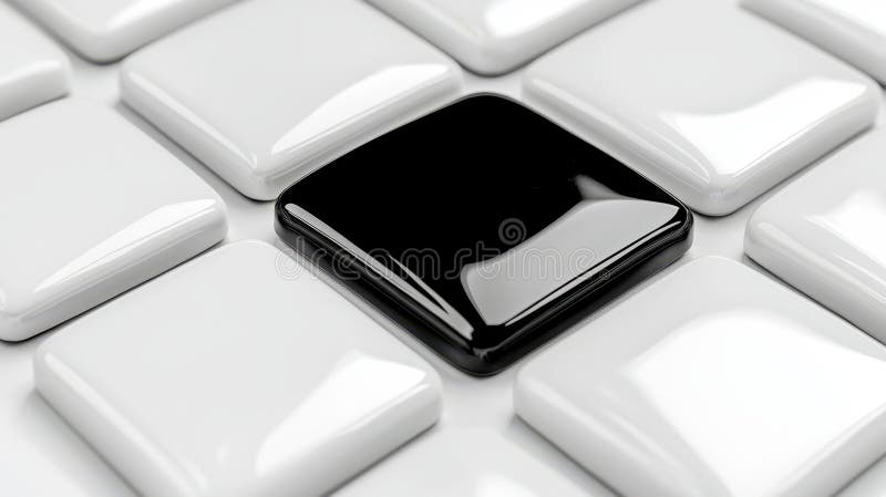 Unique Contrast of Black and White Square Tiles on Modern Surface ...