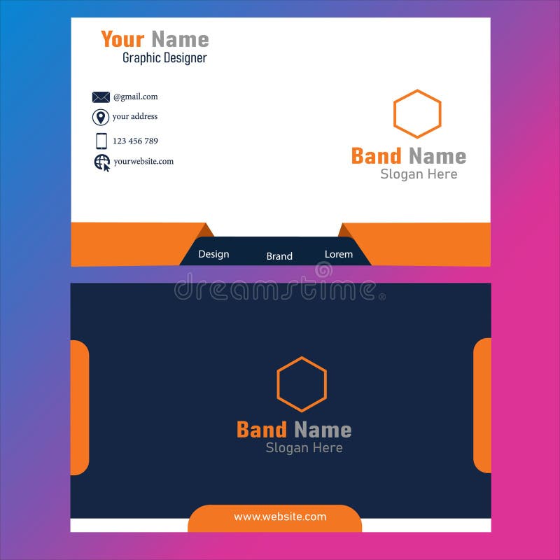 Corporate Business Card Website Template Design Stock Vector ...