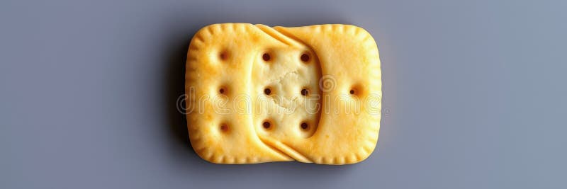 Unique Cracker with Distinct Texture and Shape on a Light Background ...