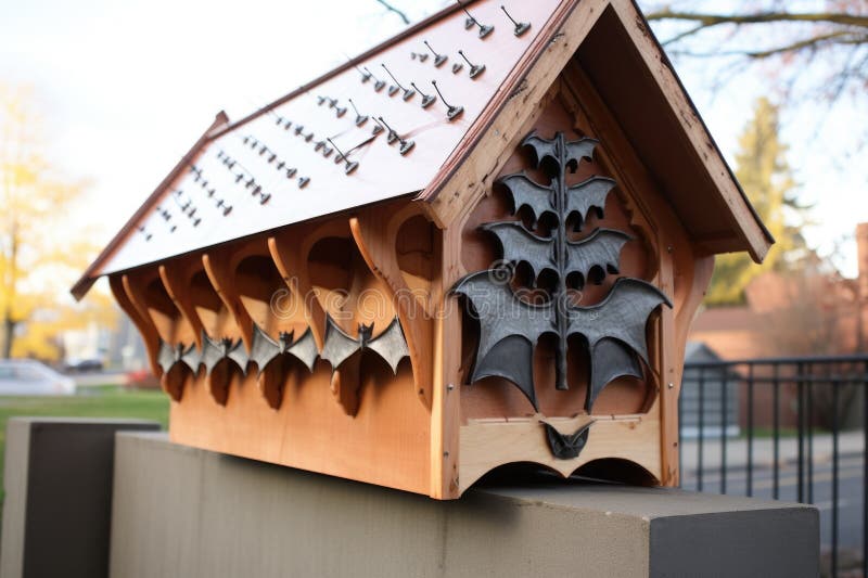 Unique and Creative Bat House Design on Display Stock Illustration ...
