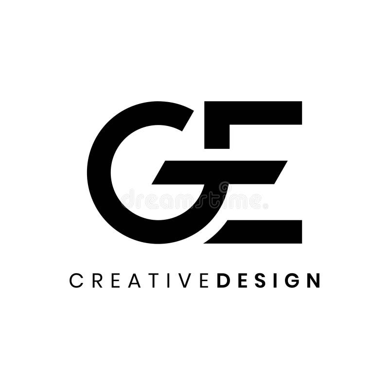 Unique Creative Letter GE Logo Design Vector for Business Company Stock ...