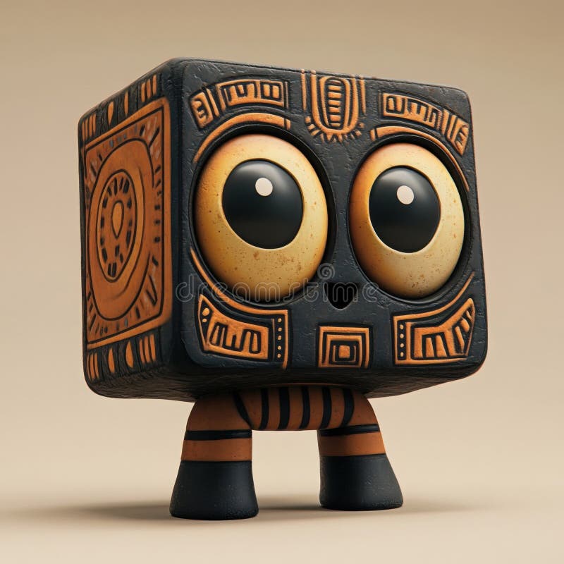 Unique Creative Mask Character Design Stock Illustration - Illustration ...