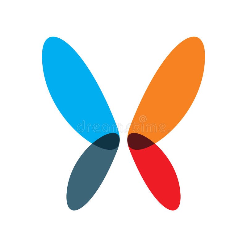 Creative Modern Butterfly Multi Color Logo Design Stock Illustration ...