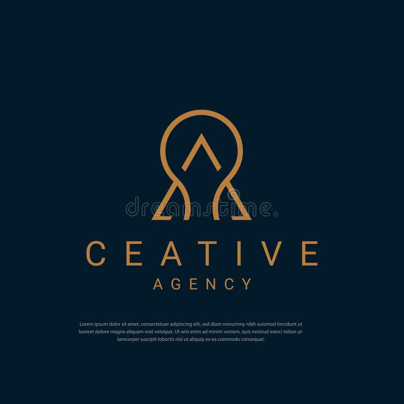 Unique Creative Simple Abstract Business Art Logo Style a Shaped Line ...