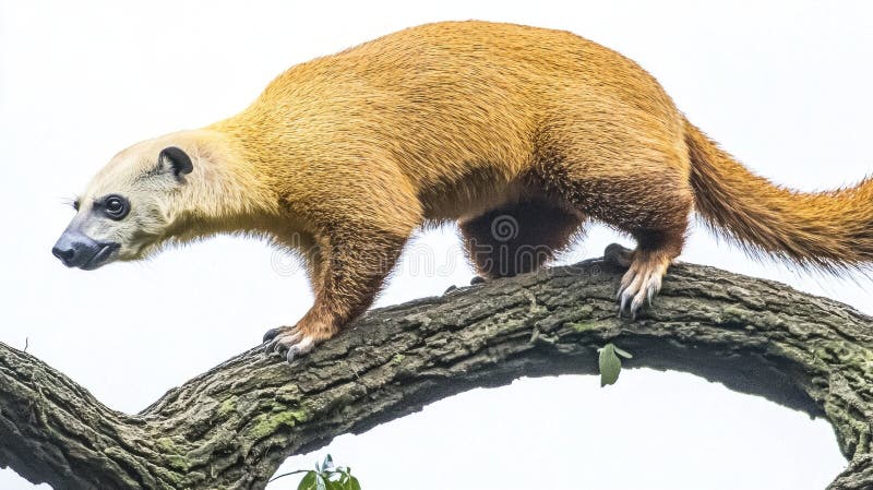 Unique Creature Poses Elegantly, Standing Upright with Its Prehensile ...