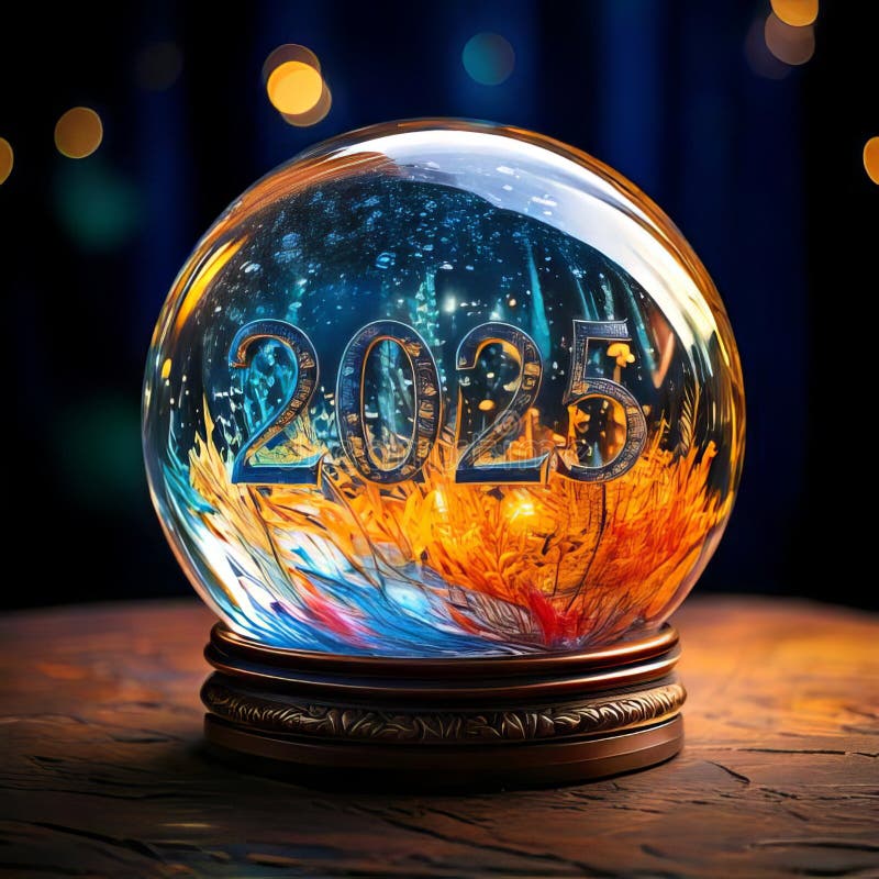 Unique Crystal Ball Showcasing Colorful Designs and Bright Numbers ...