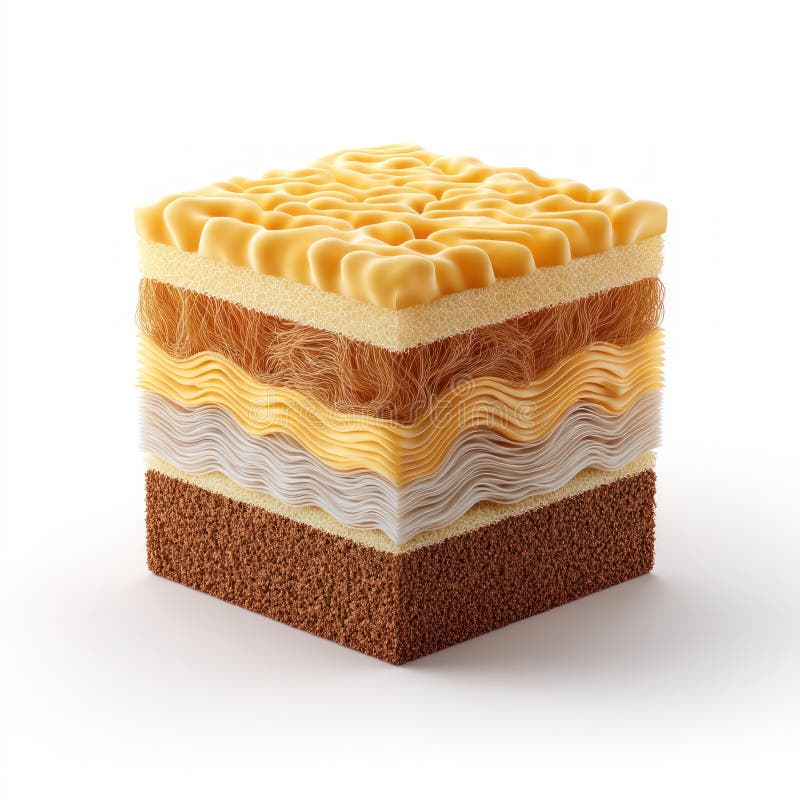 A Unique Cube Featuring Various Textures and Layers, Highlighting the ...