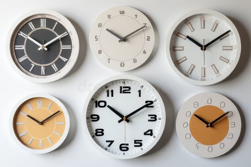 Unique Custom Wall Clock Designs Stock Illustration - Illustration of ...