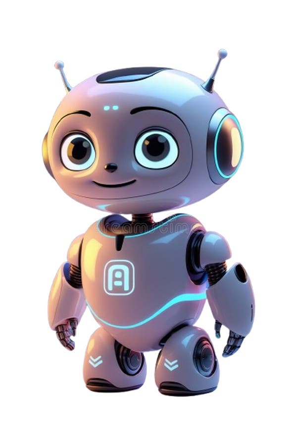 Smiling AI Buddy, the Future of Friendly Robotics Stock Photo ...