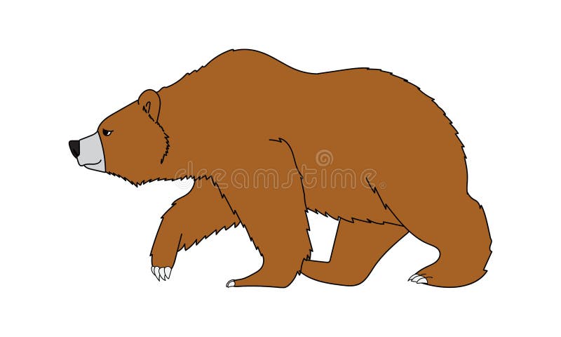 Unique Cute Big Brown Bear Cartoon Character Stock Vector ...