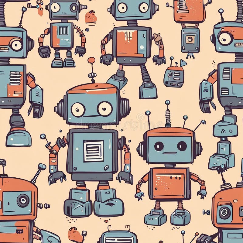 Cute Little Robot 3d Character Design Background Stock Illustration ...