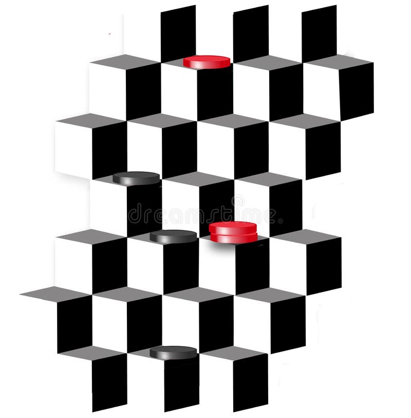 A Unique 3-D Checker Board that Goes Vertically Across the Page Has ...