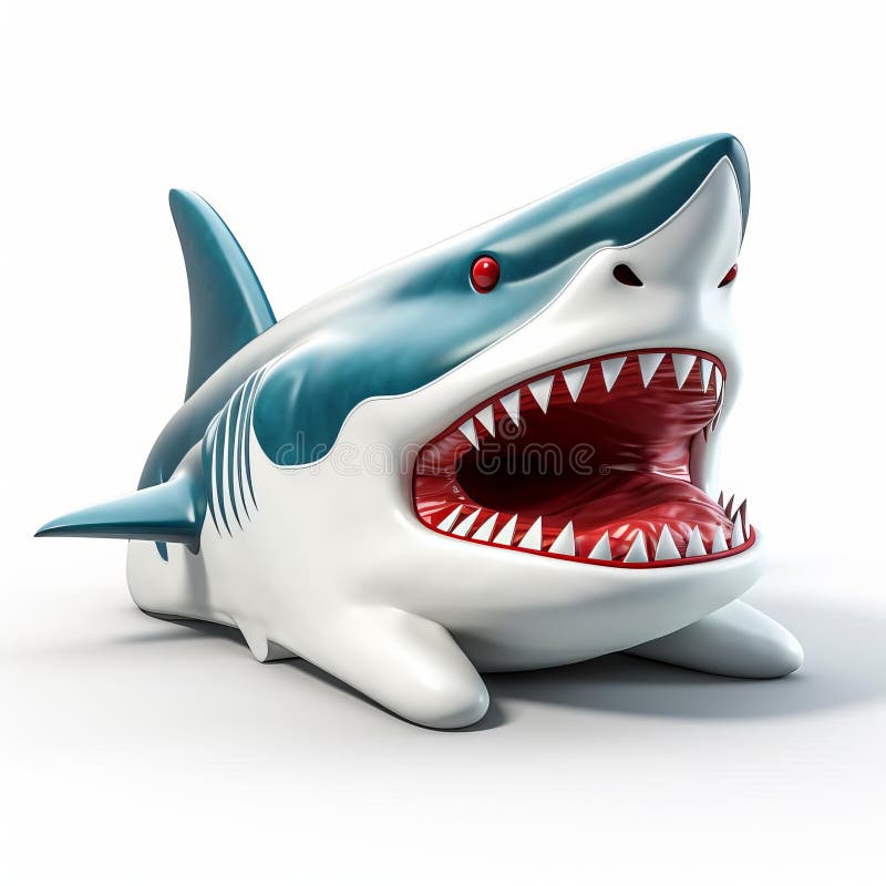 Unique 3d Shark-inspired Sofa on Isolated White Background Design Stock ...