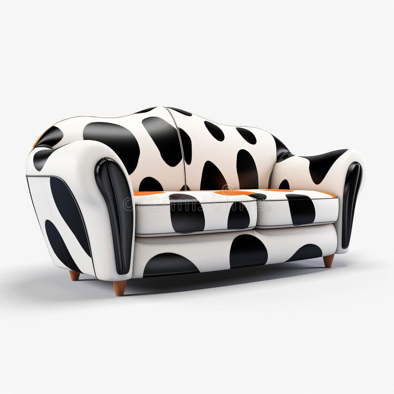 Unique 3d Sofa Design Inspired by Cow Concept Art Stock Illustration ...