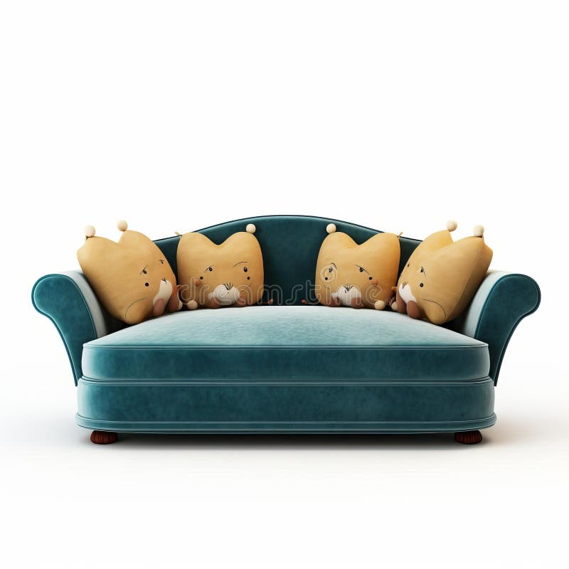 Unique 3d Sofa Design Inspired by a Mouse Concept Stock Illustration ...