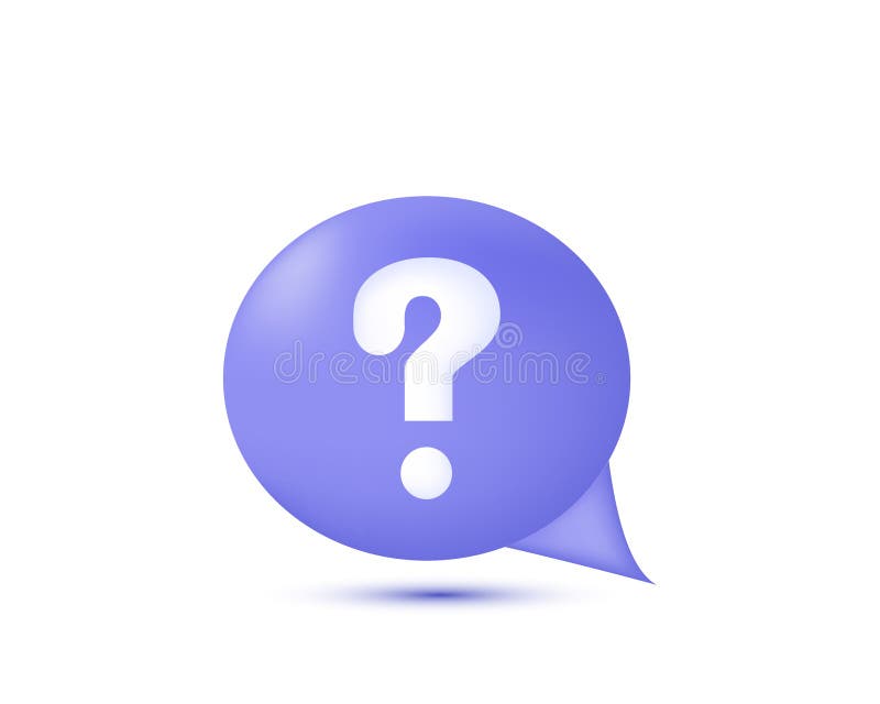 Unique 3d Speech Bubble Question Mark Faq Support Isolated on Vector ...