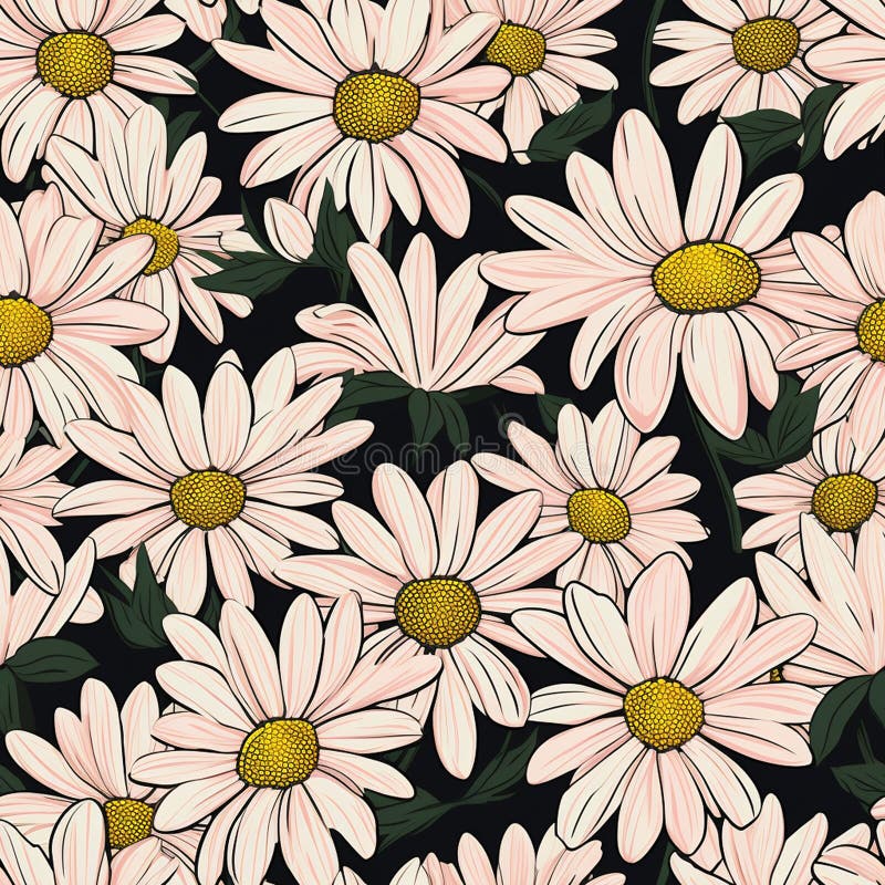 Unique Daisy Texture for Abstract Background Stock Illustration ...