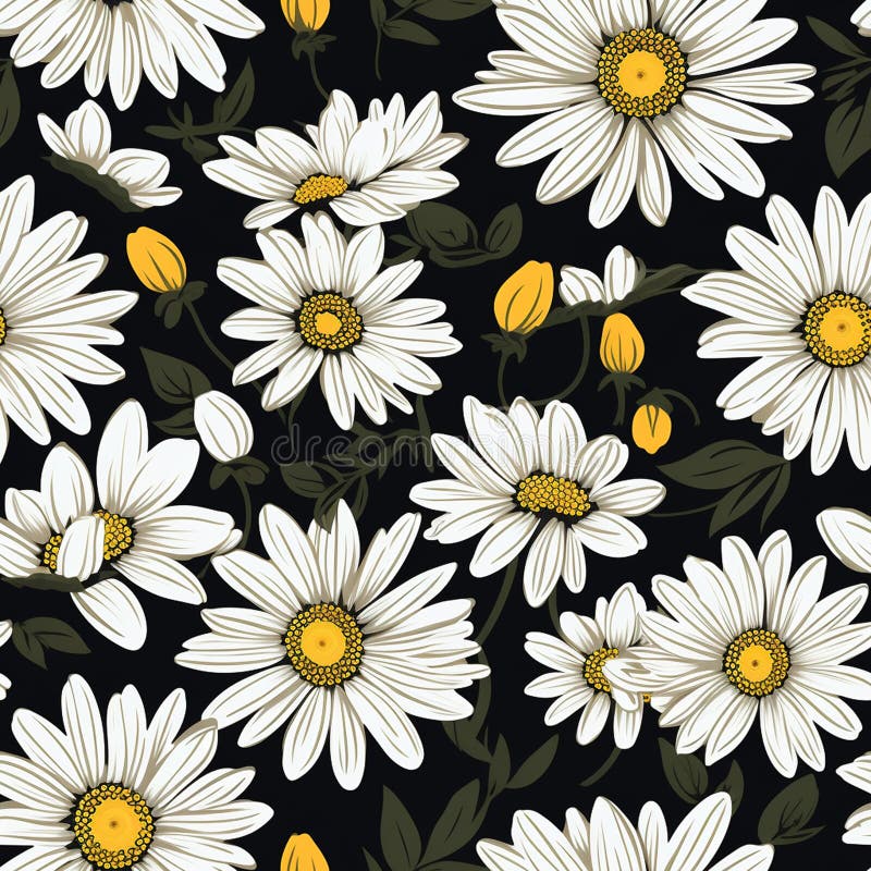 Unique Daisy Texture for Abstract Background Stock Illustration ...