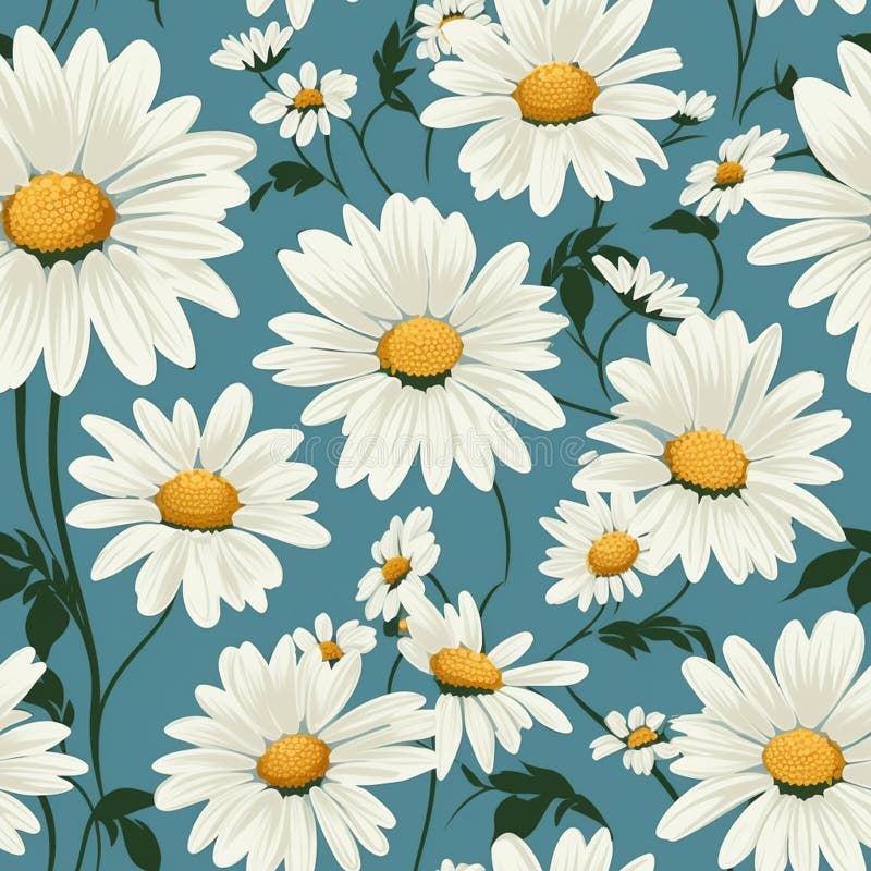 Unique Daisy Texture for Abstract Background Stock Illustration ...