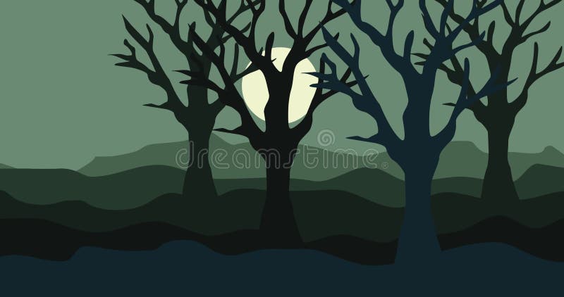 Dark Gradation Dry Trees Nature Background Animation Stock Footage ...