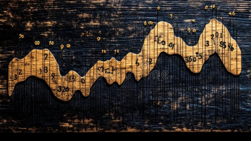 Wooden Data Visualization stock illustration. Illustration of handmade ...