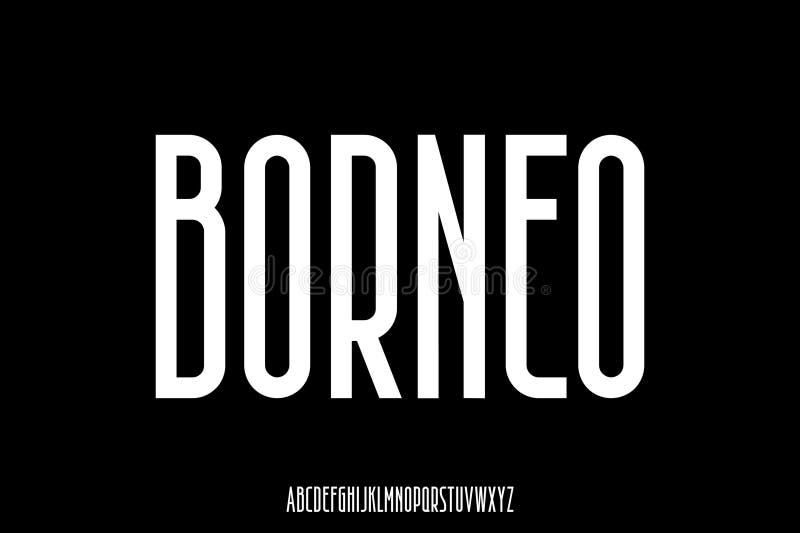 Unique Decorative Condensed Alphabet Display Font Vector Stock Vector ...