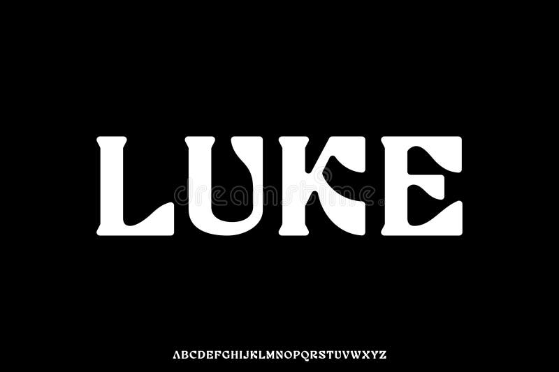 Unique Decorative Retro Trendy Style Alphabet Display Font Vector ...