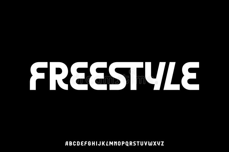 Unique Decorative Sans Serif Alphabet Display Font Vector. Freestyle ...