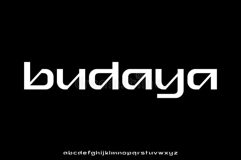 Unique Decorative Sans Serif Alphabet Display Font Vector. Futuristic ...