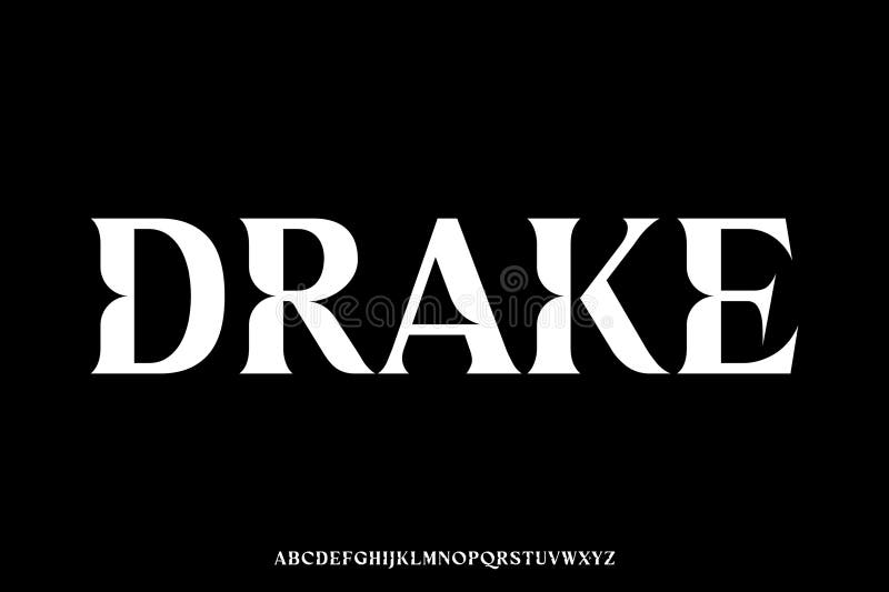 Unique Decorative Serif Alphabet Display Font Vector Illustration Stock ...