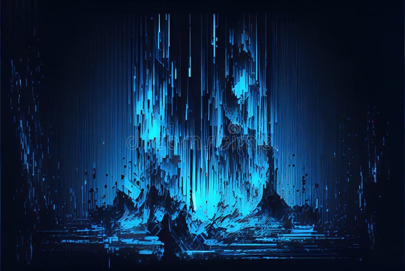 Abstract Digital Glitch Background. Ai Generative Illusration Stock ...