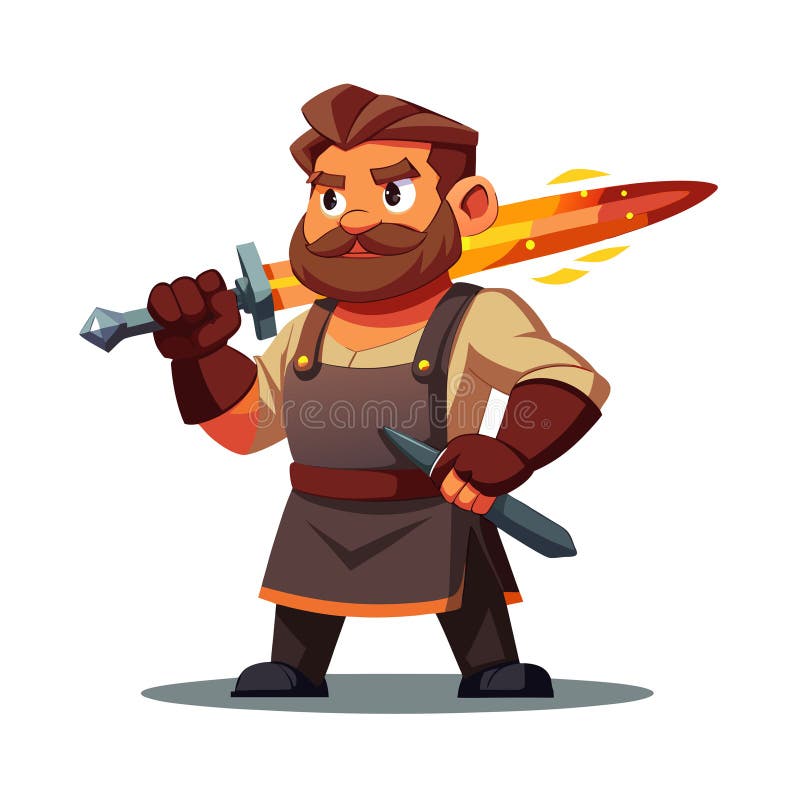 Cartoon Character of Artisan Blacksmith Stock Vector - Illustration of ...