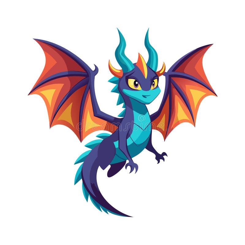 Daring Dragon Character Cartoon Design Stock Vector - Illustration of ...