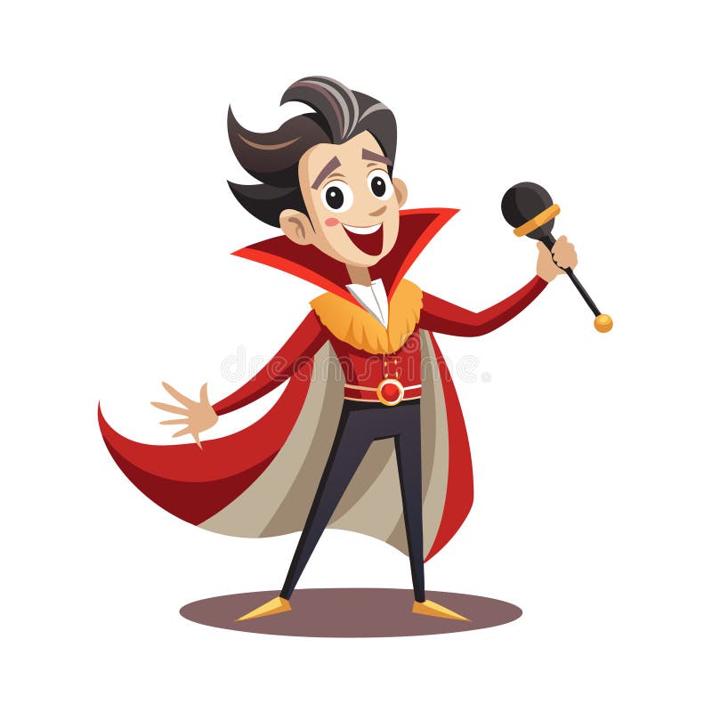 Whimsical Character Design of Opera Singer Stock Vector - Illustration ...