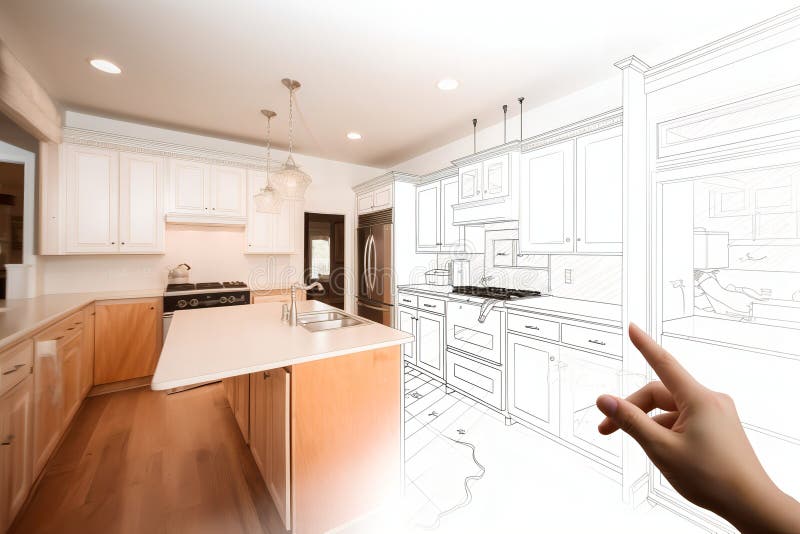From Concept To Reality: Custom Kitchen Design Drawing Combined with a ...
