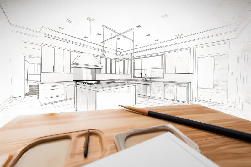 From Concept To Reality: Custom Kitchen Design Drawing Combined with a ...