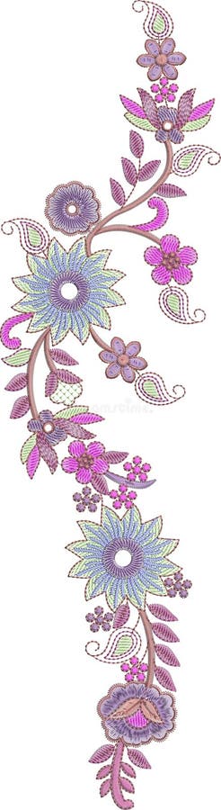 A Unique Embroidery Design Featuring Colorfully Elements, Ideal for ...