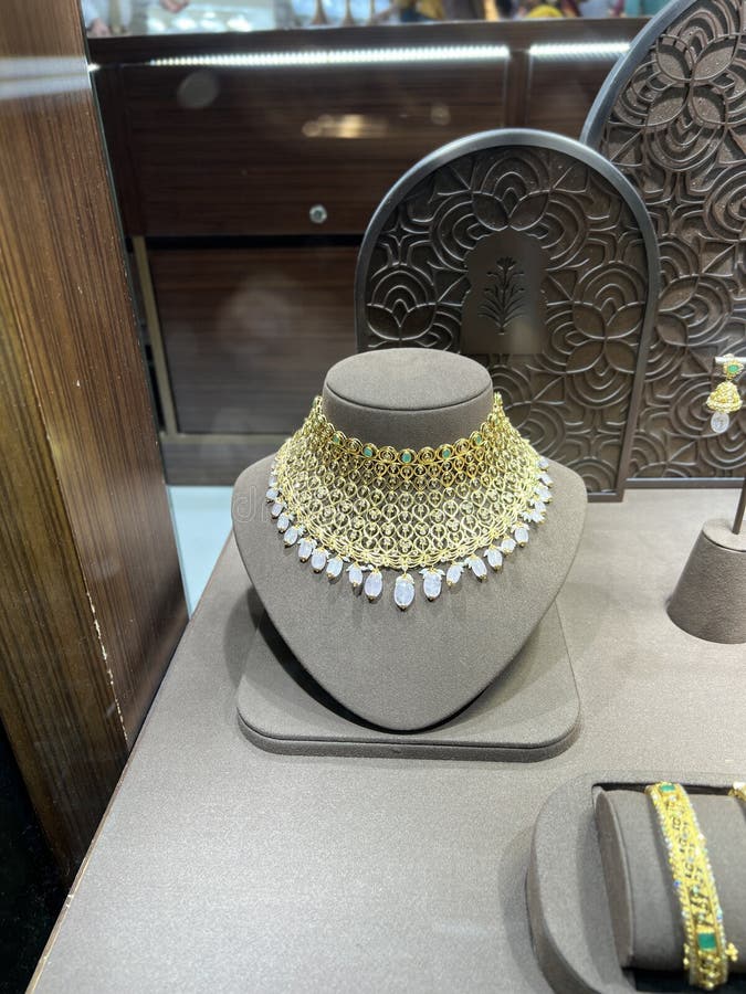 Unique design gold choker stock photo. Image of pure - 257920576