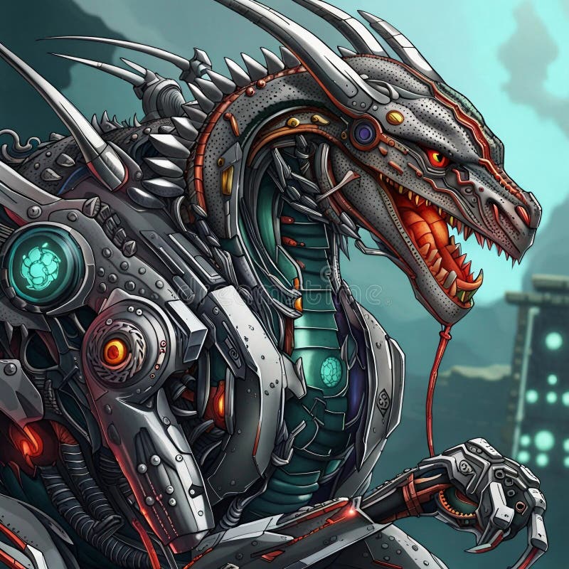 Cyborg Dragon Stock Illustrations – 623 Cyborg Dragon Stock ...
