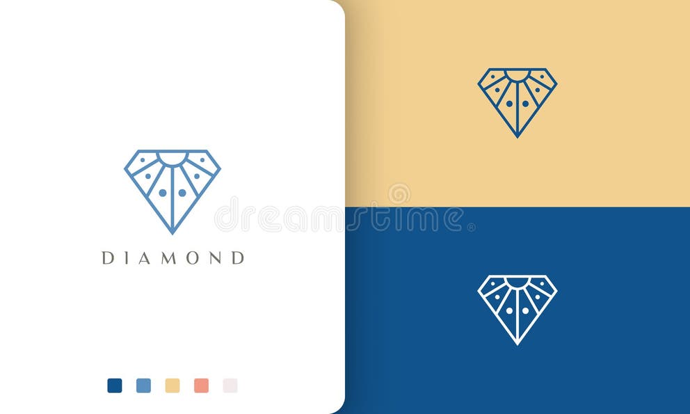 Unique Diamond Logo in Simple and Modern Style Stock Vector ...