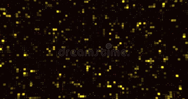 Digital Abstract Background Animation of Yellow Pixel Dot Gradation ...