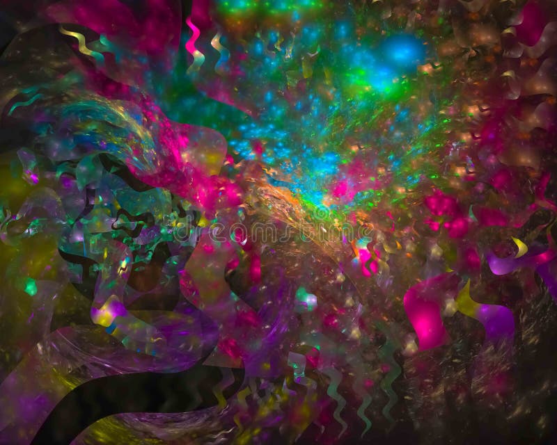 Unique, Effect Digital Abstract Energy Shape Beautiful Fractal ...