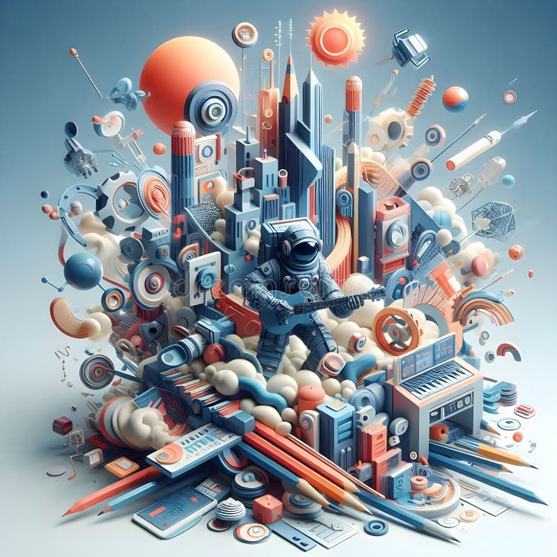 Unique Digital Art that Defines Trends Stock Photo - Image of ...