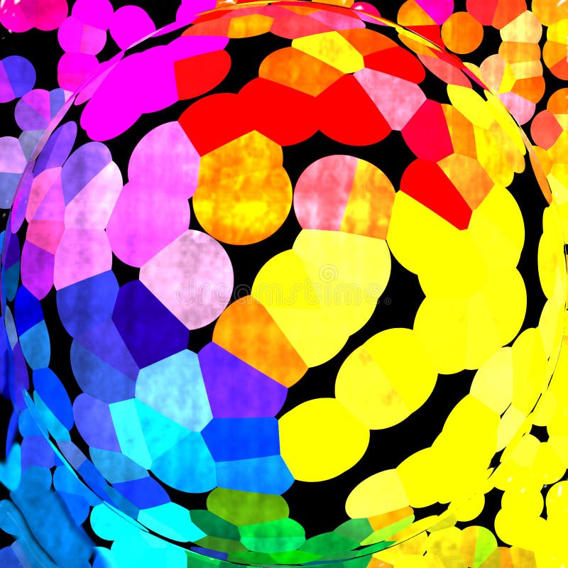 A Unique Digital Illustration Displaying the Rainbow or Aspects Stock ...