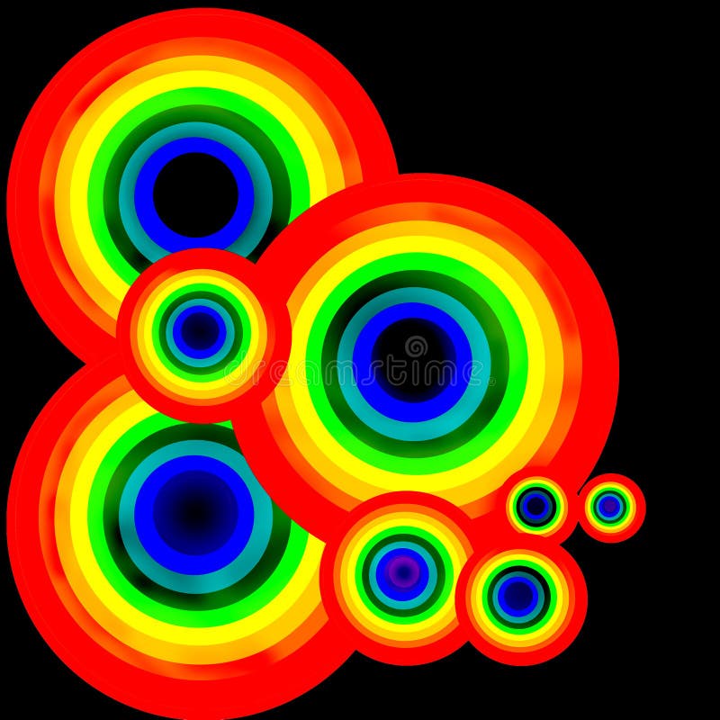A Unique Digital Illustration Displaying the Rainbow or Aspects Stock ...