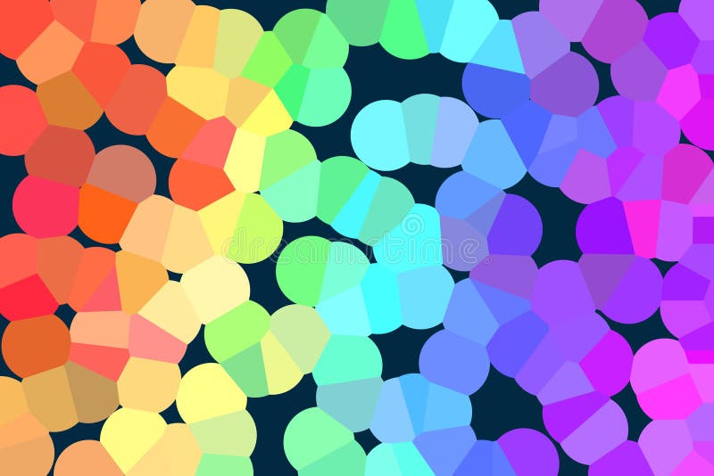 A Unique Digital Illustration Displaying the Rainbow or Aspects Stock ...