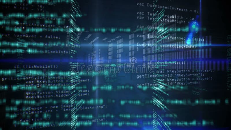 Unique Digital Loop Video Of Various Abstract Computer Programming Scripts Stock Footage Video