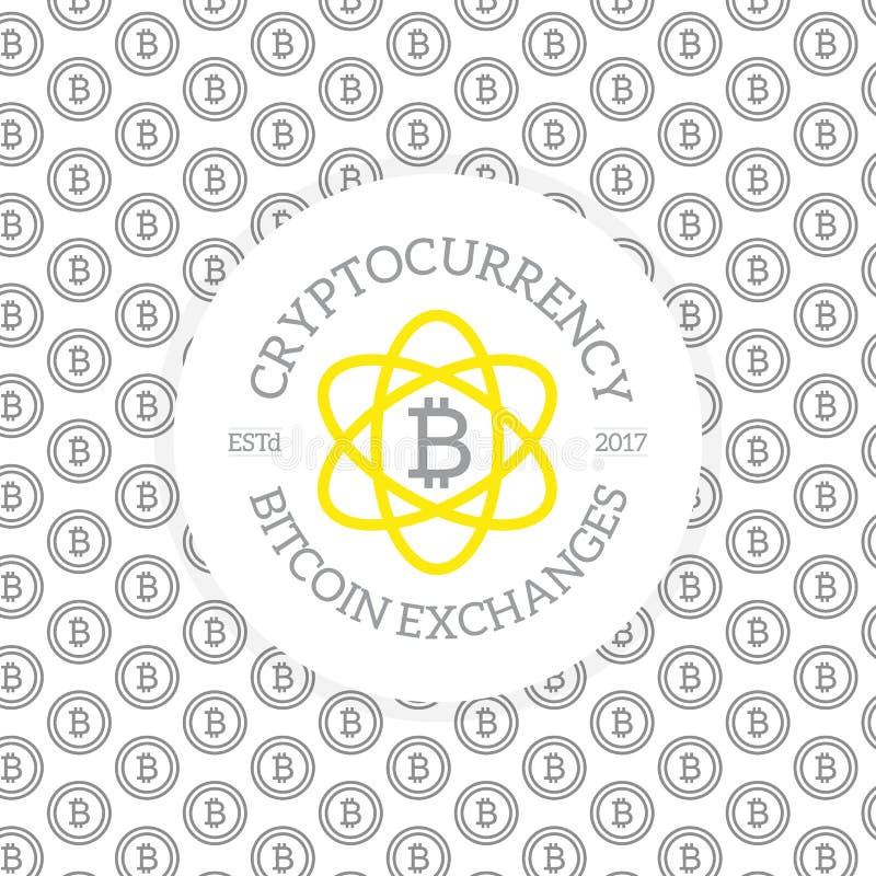 Unique Digital Money and Bitcoin Logo on Seamless Pattern with Various ...