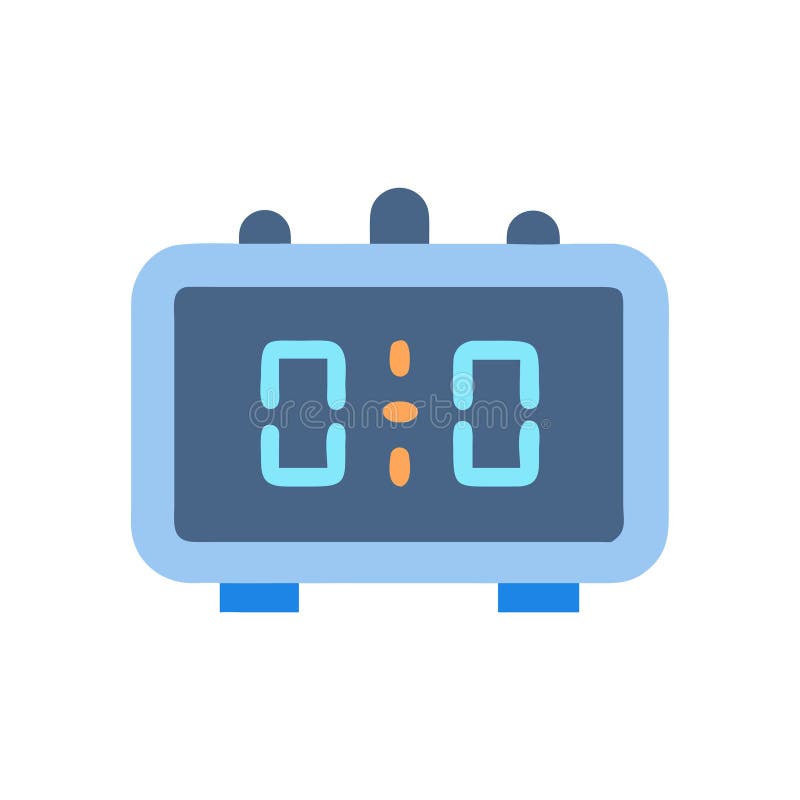 Unique Digital Timer Clock Icon Stock Illustration - Illustration of ...