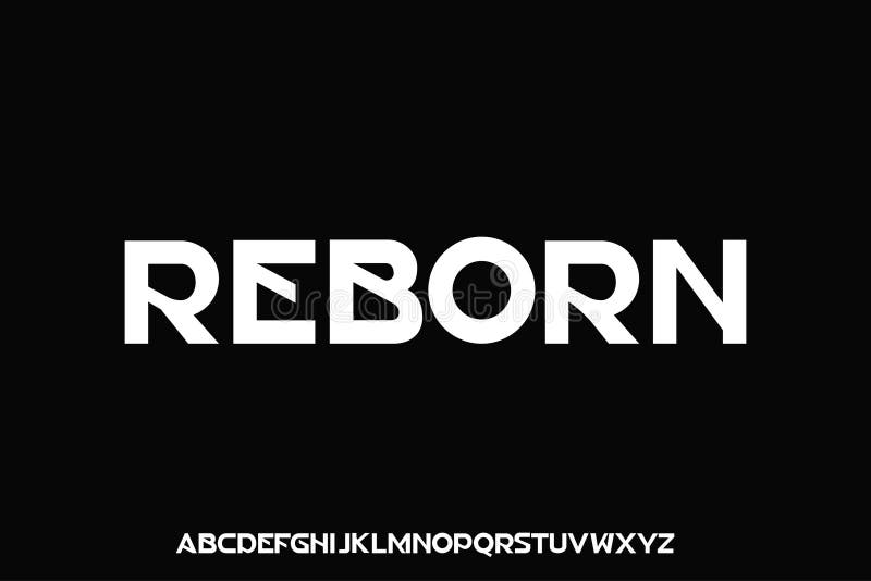 Unique Display Font Vector Design Stock Vector - Illustration of ...